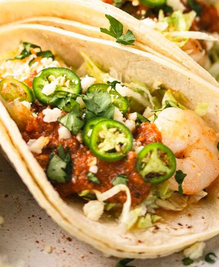 Ranchero Shrimp Tacos | Liz Buuck of @buuckfarmsbakery | USA