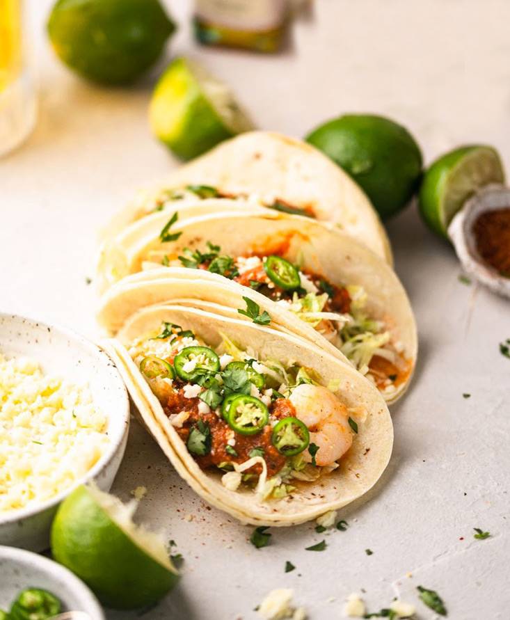 Ranchero Shrimp Tacos | Liz Buuck of @buuckfarmsbakery | USA