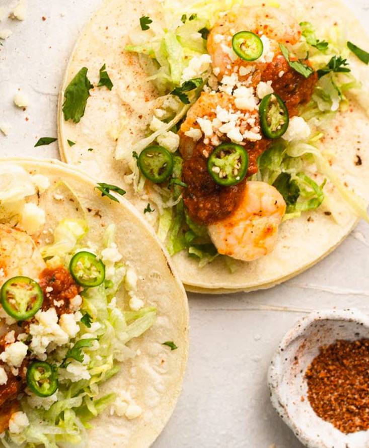 Ranchero Shrimp Tacos | Liz Buuck of @buuckfarmsbakery | USA